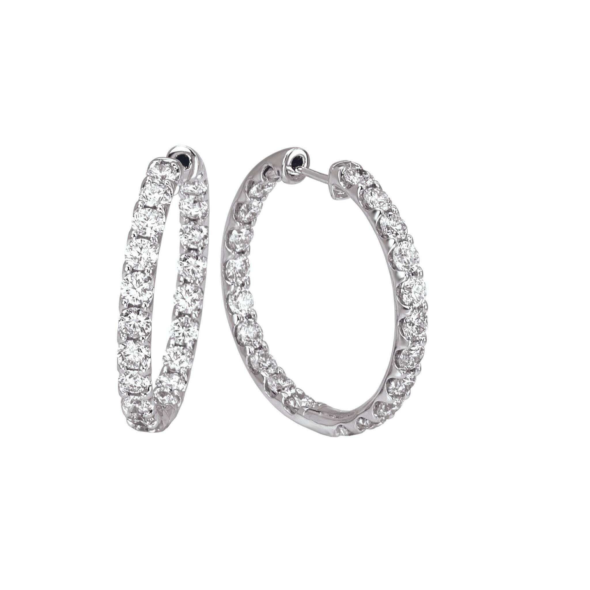 Medium Classic Inside Out Sparkling Hoops – Remicity